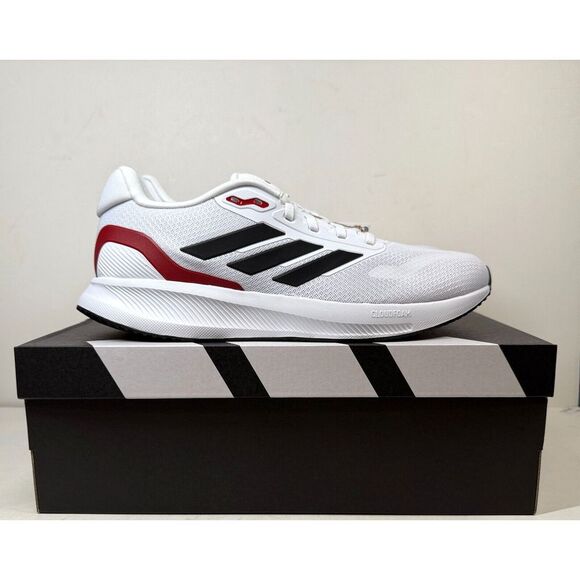 adidas | Shoes | Adidas Runfalcon 5 Mens 1 White Black Scarlet Running ...